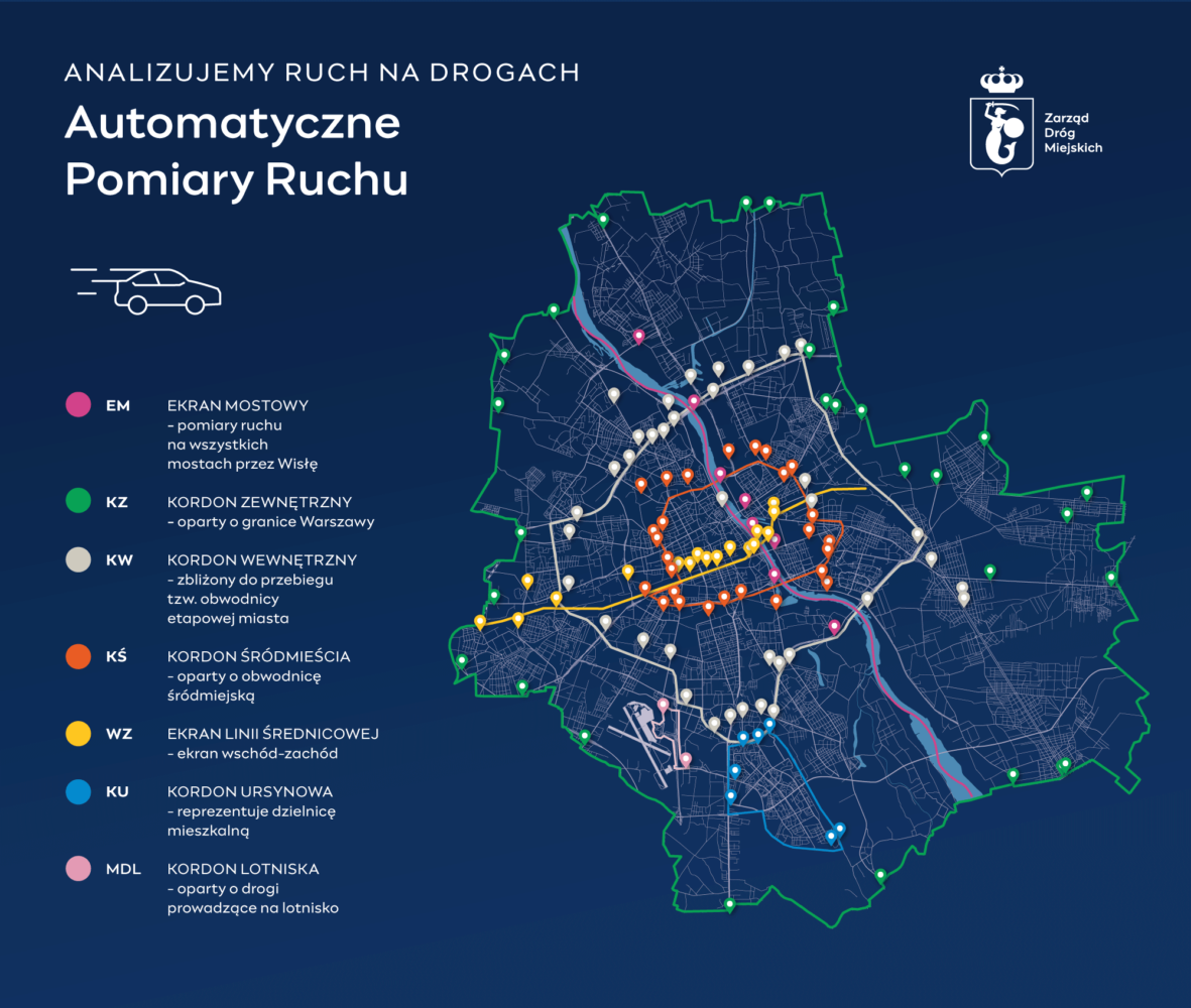 Automatyczny Pomiar Ruchu - Zarząd Dróg Miejskich w Warszawie